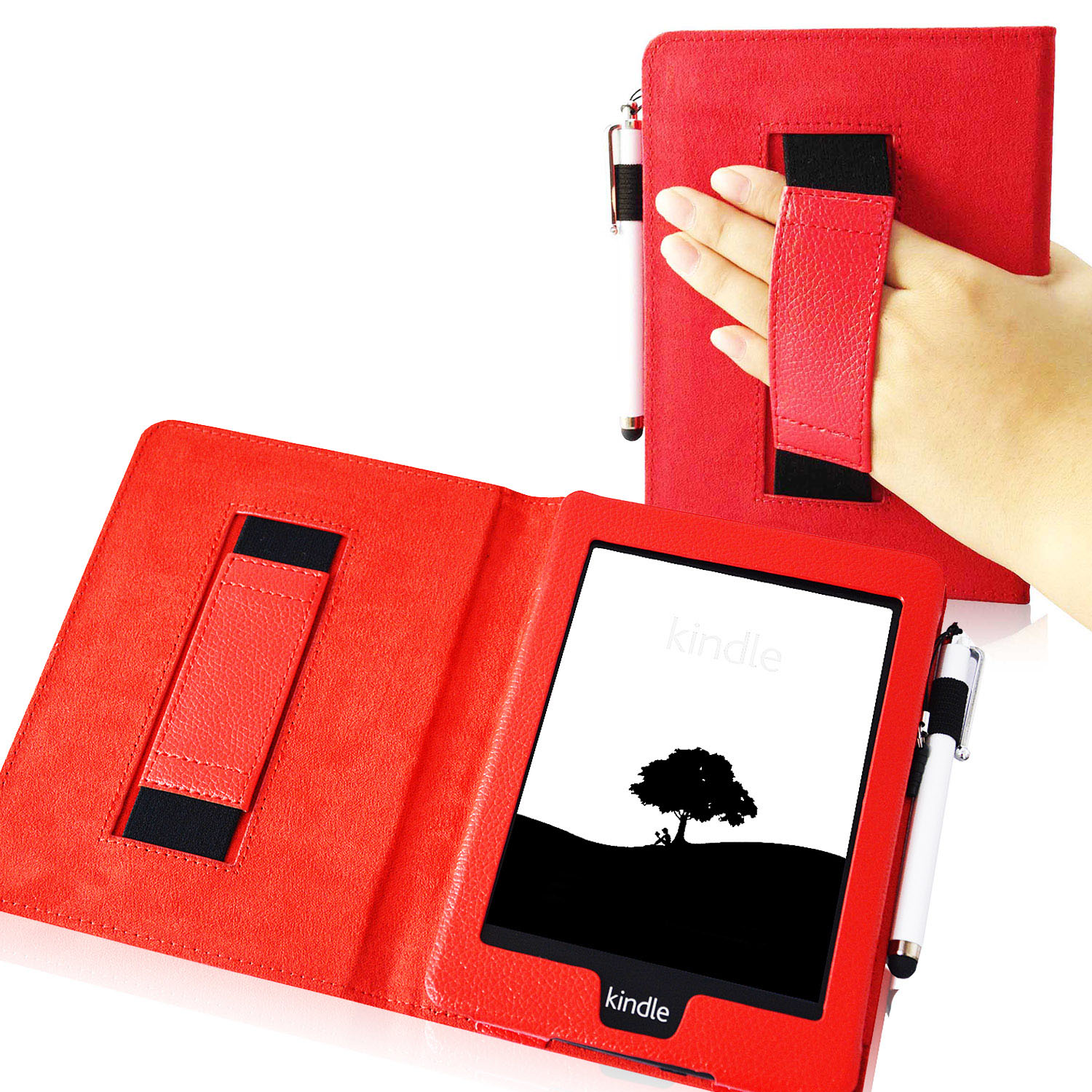 Leather Strap Smart Case Cover for Amazon Kindle Paperwhite 2015 Leather Strap Smart Case Cover for Amazon Kindle Paperwhite 2015